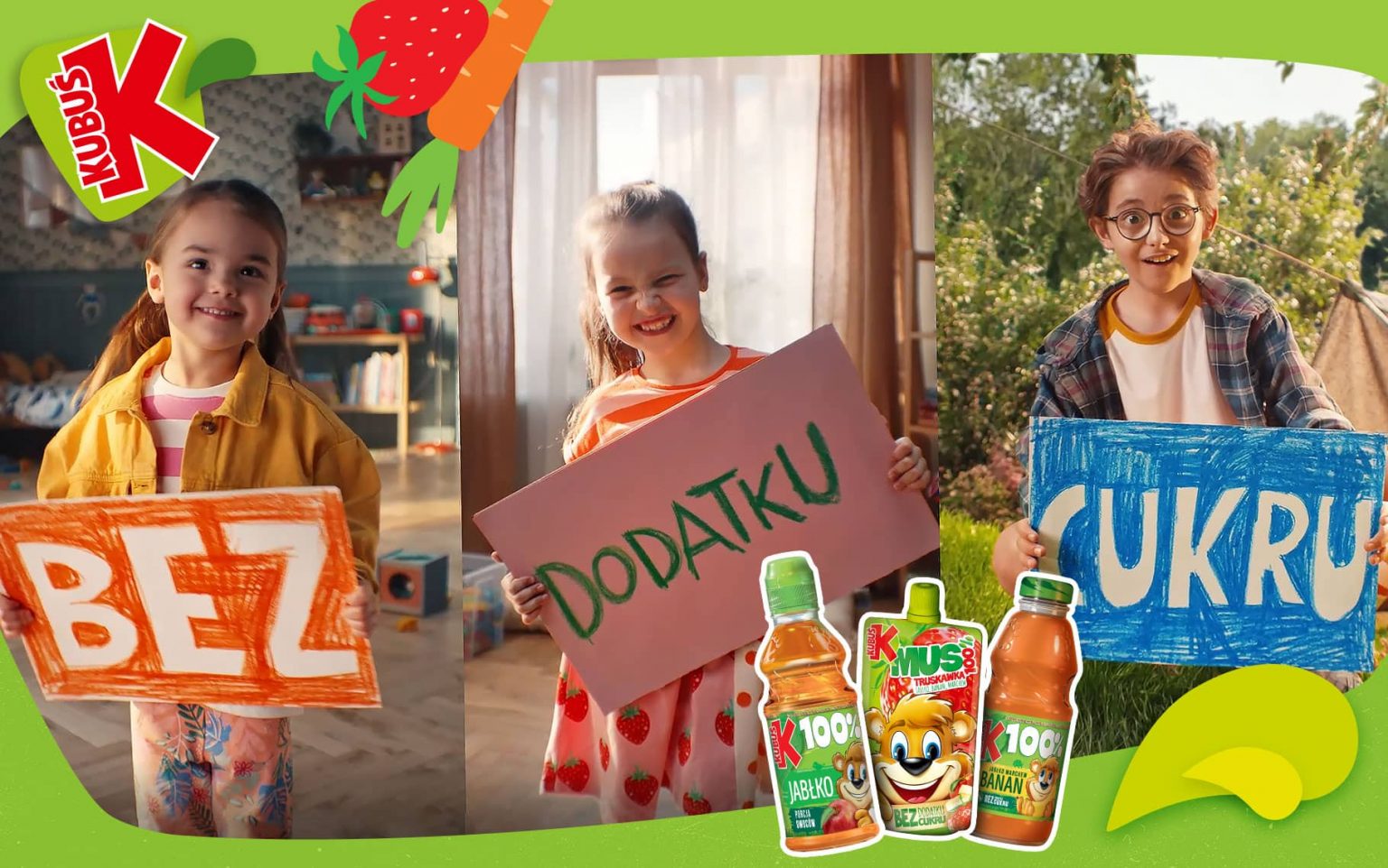 Soki i musy Kubuś - porcja warzyw i owoców - Kubuś, bo to nie wszystko ...