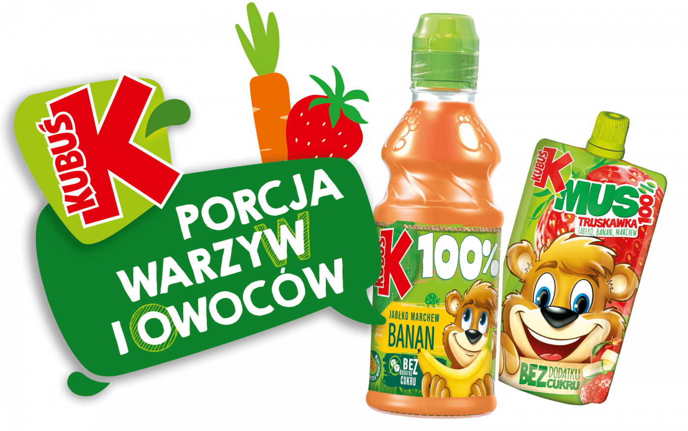 Soki i musy Kubuś - porcja warzyw i owoców - Kubuś, bo to nie wszystko ...